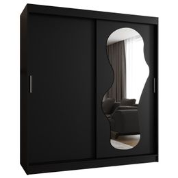 SCHIEBET&Uuml;RENSCHRANK mit Spiegel ULTRA 200/180/62 2-t&uuml;rig