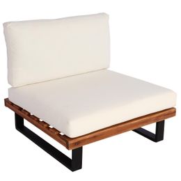 MCW LOUNGE-SESSEL Schwarz, Dunkelbraun, Cremewei&szlig;