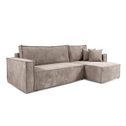 ECKSOFA Ezekiel 3 Sitzpl&auml;tze Taupe