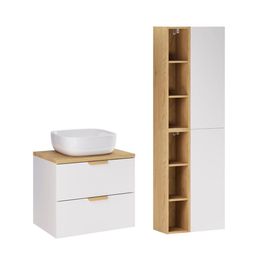 BADM&Ouml;BEL 60.6cm Oria 2er-Set Wei&szlig;