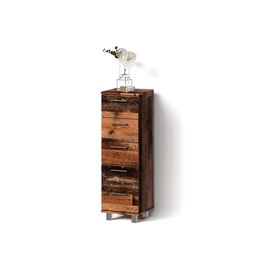 MIDISCHRANK Eisak Eiche rustikal 30 x 95 cm mit 5 Schubladen