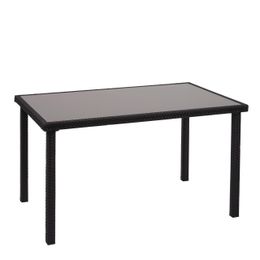 MCW POLY-RATTAN TISCH rechteck Schwarz