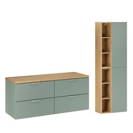 WASCHTISCHUNTERSCHRANK 120.6cm Oria 2er-Set Gr&uuml;n