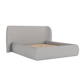 POLSTERBETT Bellano mit Stauraum 160/200 cm Grau im Megan Stoff