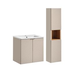 BADM&Ouml;BEL 60cm Manoa 2er-Set Kaschmir - Holz