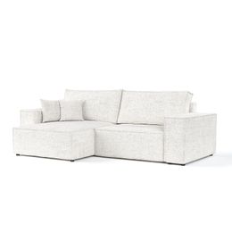 ECKSOFA CAVO mit Schlaffunktion Creme im Neve Stoff