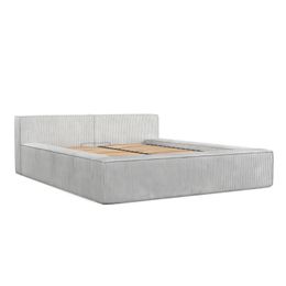 POLSTERBETT Casto mit Stauraum 140/200 cm Hellgrau im Poso Stoff