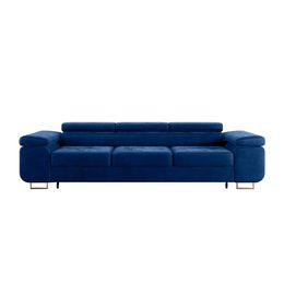 SCHLAFSOFA Lyam 3 Sitzpl&auml;tze Blau