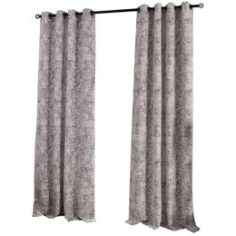 gardinenbox VORHANG 2ER SET VENEDIG HxB 245x140 cm Creme Schwarz