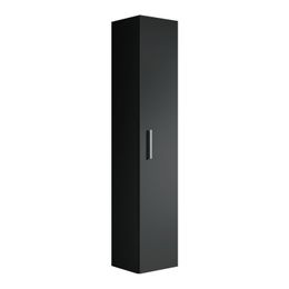 Badplaats BADEZIMMERSCHRANK Pluto mit 1 T&uuml;r Schwarz Matt - 30 x 30 x 150 cm