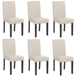 MCW ESSZIMMERSTUHL Wei&szlig;, Dunkelbraun 6er-Set