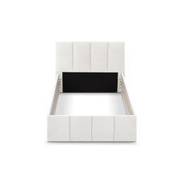 Halmon Schlafkomfort Betten POLSTERBETT Dalas Wei&szlig; 140 x 200 x 40 cm Stauraum Ohne Matratze und Lattenrost