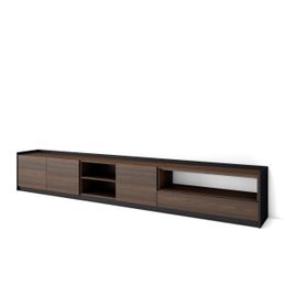 LOWBOARD, Dunkler Eiche und Schwarz, 310/37/50cm