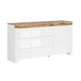 SIDEBOARD Hella Wei&szlig; und Holz