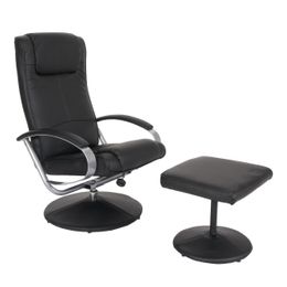 MCW RELAXSESSEL MIT HOCKER Schwarz