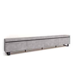 LOWBOARD, Tv-Schrank, Zementgrau, 320/35/57cm