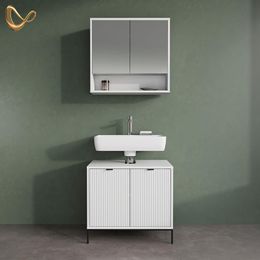 BADM&Ouml;BEL-SET ATERNO Wei&szlig; 2 Teile