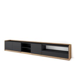 LOWBOARD, Schwarz Eiche, 310/37/50cm