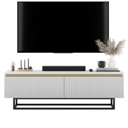 TV-SCHRANK Selene Wei&szlig; Matt mit Metallrahmen 140 cm