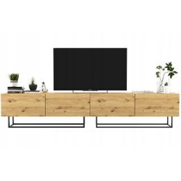 TV-LOWBOARD 2-er Set Enjoy Eiche Artisan Matt mit Metallrahmen 120 cm