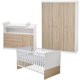Roba BABYZIMMER-SET Gabriella mit breiter Wickelkommode 3-teilig