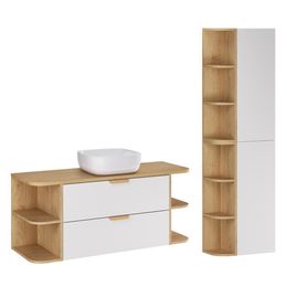BADM&Ouml;BEL 120.4cm Oria 2er-Set Wei&szlig;