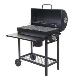 MCW GRILLWAGEN MIT DECKEL UND ABLAGE Schwarz