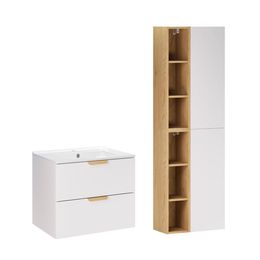 BADM&Ouml;BEL 61cm Oria 2er-Set Wei&szlig;
