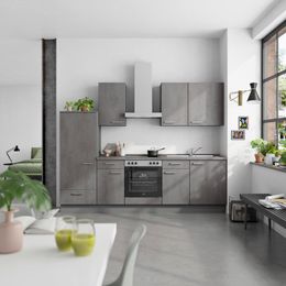Nobilia K&uuml;chenblock Riva Low m. Ger&auml;ten Schieferfarben