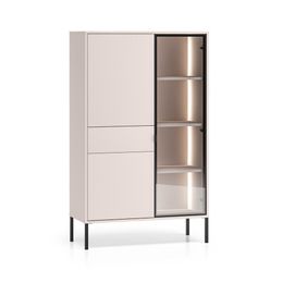GESCHIRRSCHRANK Paige Kaschmir und Schwarz
