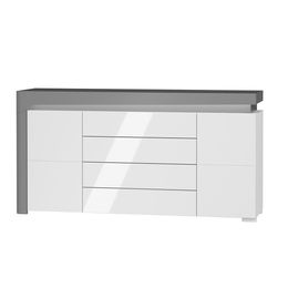 SIDEBOARD Teo Wei&szlig; und grau