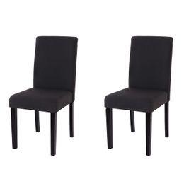 MCW ESSZIMMERSTUHL Schwarz, Dunkelbraun 2er-Set