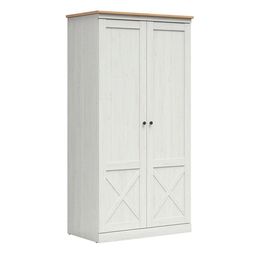 SCHRANK 2 T&uuml;ren Victoria Wei&szlig; und Holz