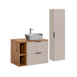 BADM&Ouml;BEL 80.6cm Adriel 2er-Set Beige