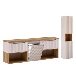 WASCHTISCHUNTERSCHRANK 160.4cm Riva 2er-Set Kaschmir