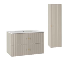 BADM&Ouml;BEL 80cm Izae 2er-Set Kaschmir