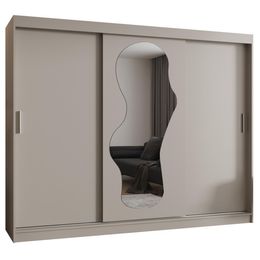 SCHIEBET&Uuml;RENSCHRANK mit Spiegel ULTRA 200/250/62 3-t&uuml;rig