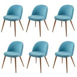 MCW ESSZIMMERSTUHL T&uuml;rkis 6er-Set