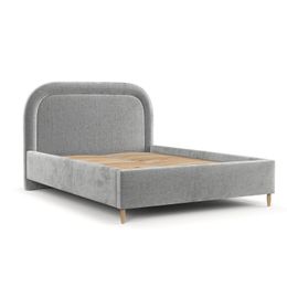 POLSTERBETT Zoya 160/200 cm Hellgrau im Lotta Stoff