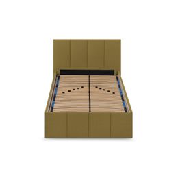 Halmon Schlafkomfort Betten POLSTERBETT Dalas Avocado 120 x 200 x 40 cm Stauraum Mit hochwertiger Matratze H3 (bis 120 kg) und Lattenrost