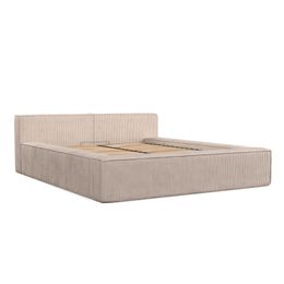 POLSTERBETT Casto mit Stauraum 180/200 cm Hellbeige im Poso Stoff