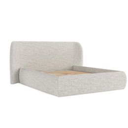 POLSTERBETT Bellano mit Stauraum 140/200 cm Hellgrau im Modesto Stoff