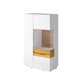 GESCHIRRSCHRANK Andrea Wei&szlig; und Holz