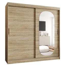 SCHIEBET&Uuml;RENSCHRANK mit Spiegel ROYAL 200/200/62 2-t&uuml;rig