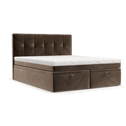 BOXBETT Arivo 200/200 cm Braun im Paros Stoff