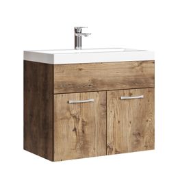 Badplaats BADM&Ouml;BEL-SET Montreal 2 Teile Braun Eiche - 60 x 35 x 51 cm