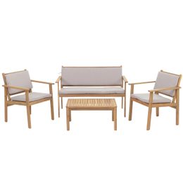 MCW GARTEN-GARNITUR Beige, Grau 1x Bank, 2x Sessel, 1x Tisch-Set