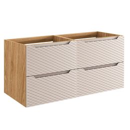 WASCHTISCHUNTERSCHRANK 120cm Elora Beige und Holz