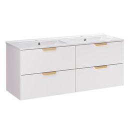 DOPPELWASCHTISCH 121cm Oria Wei&szlig;