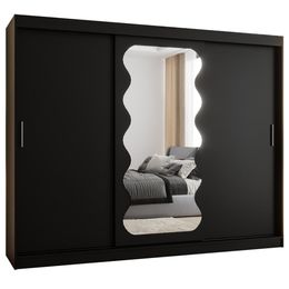 SCHIEBET&Uuml;RENSCHRANK mit Spiegel SPOTI 200/250/62 3-t&uuml;rig